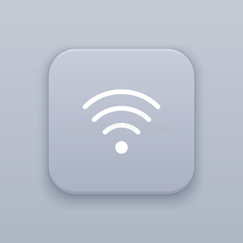 WIFI, Internet Gray Vector Button with White Icon Stock Vector ...