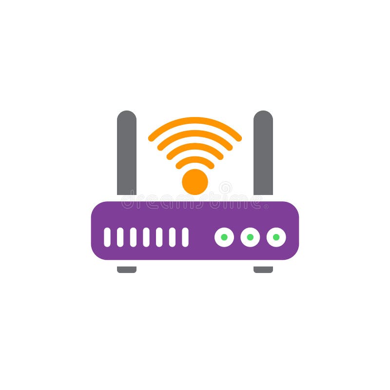 Wifi Internet Router Vector Icon Stock Vector - Illustration of ...