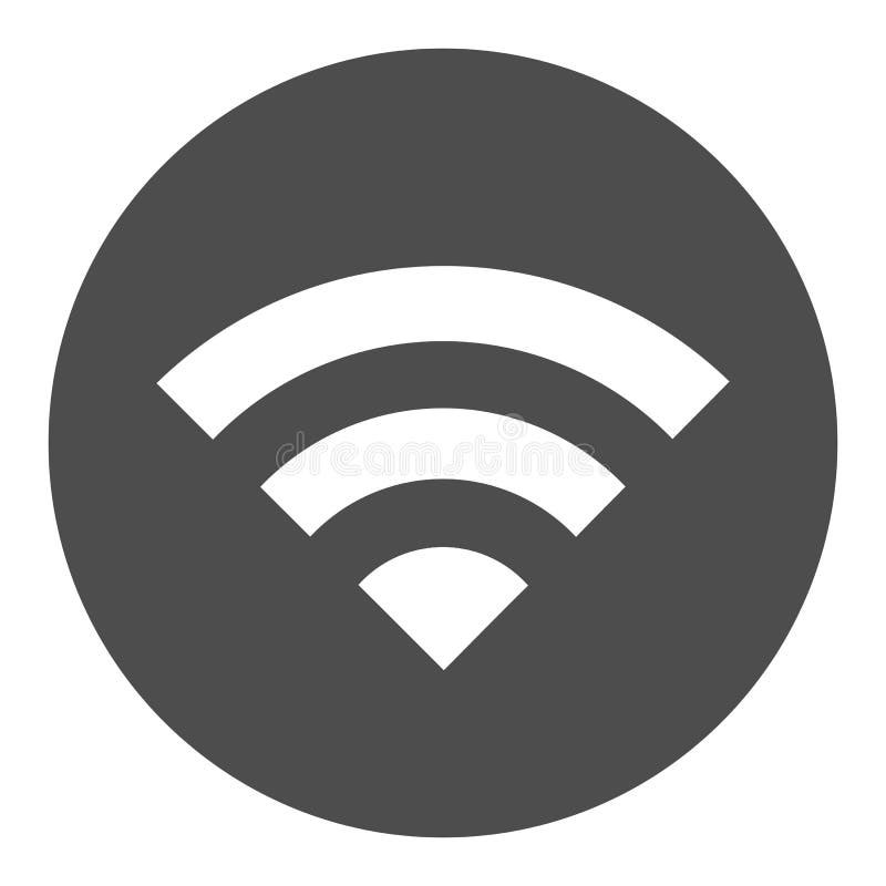 Wifi Internet Solid Icon. Wireless Network Signal Coverage Symbol ...