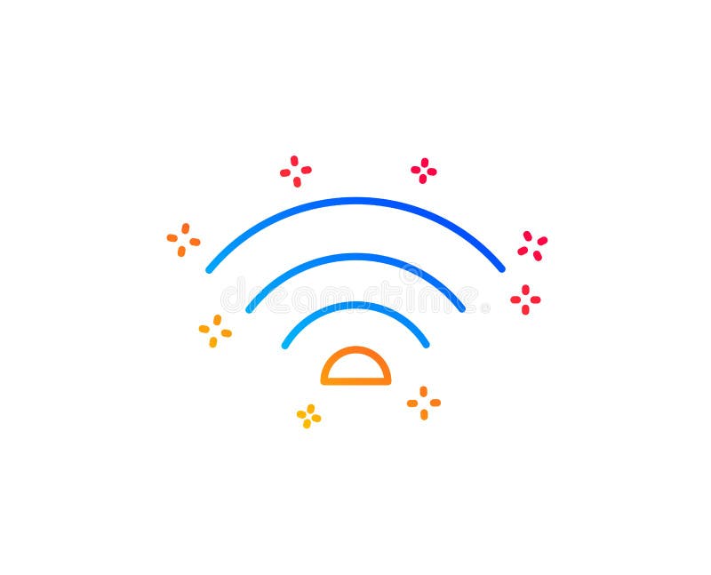 Wifi Line Icon. Wi-fi Internet Sign. Vector Stock Vector - Illustration ...