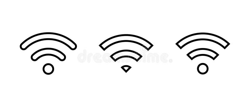 Wifi Line Icon. Wireless Connection Network Symbol Vector Stock ...