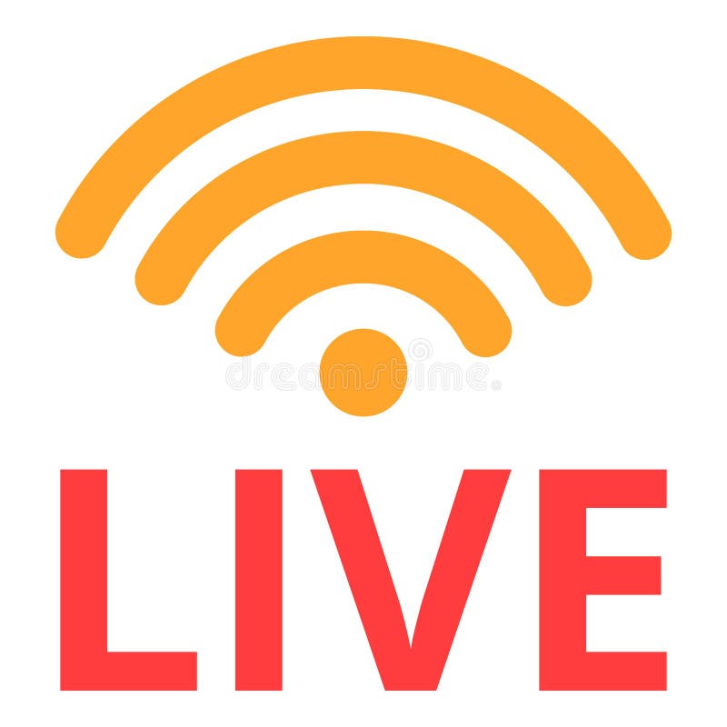 Wifi Live Stream Icon, Cartoon Style Stock Vector - Illustration of ...