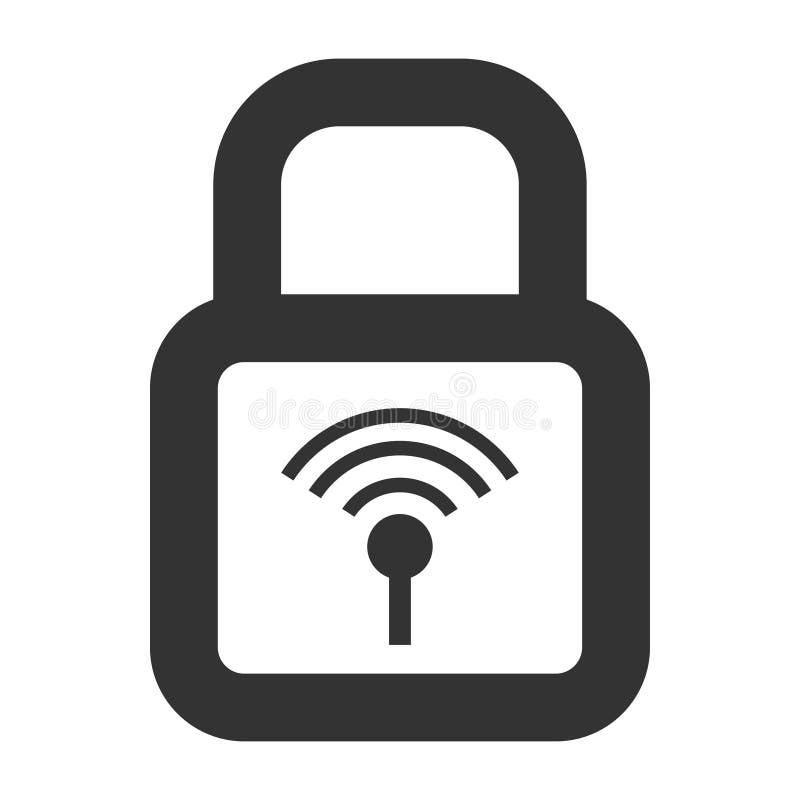 Wifi lock icon design stock vector. Illustration of mobile - 231446624