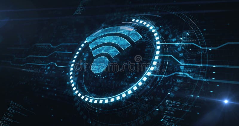 Wifi Mobile Network Communication Symbol Digital Concept Loop Stock ...