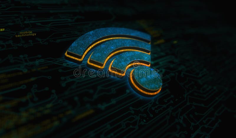 Wifi Mobile Network Communication Symbol Digital Concept 3d ...
