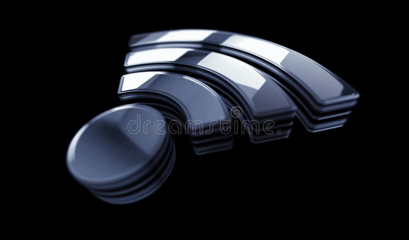 Wifi Mobile Network Communication Symbol Digital 3d Illustration Stock ...