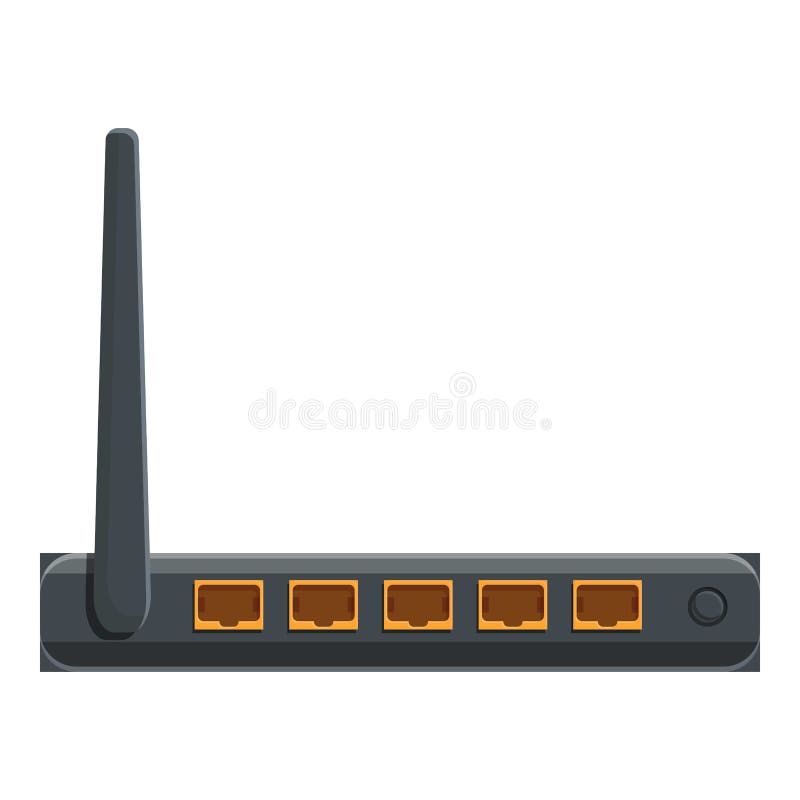 Wifi Modem Cable Port Icon, Cartoon Style Stock Vector - Illustration ...