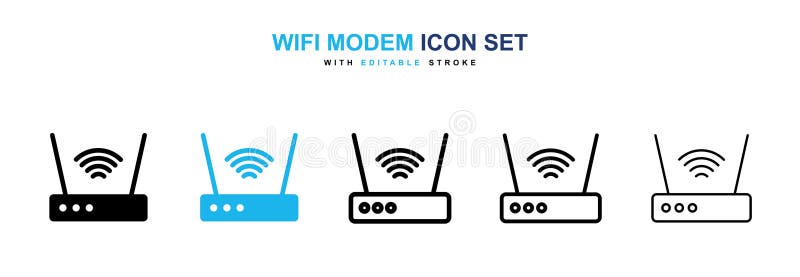 Wifi modem icon vector stock vector. Illustration of sign - 348159470