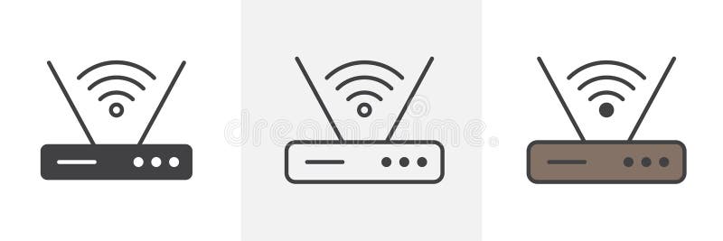 Wifi modem icon vector stock vector. Illustration of icon - 348469981