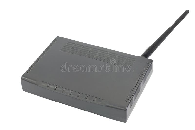 WiFi Modem Router Isolated on White Stock Photo - Image of background ...
