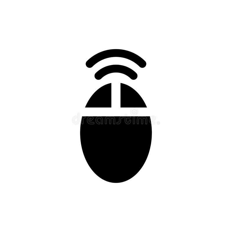 Wifi Mouse Icon in Flat Style Vector for App, UI, Websites. Black Icon ...