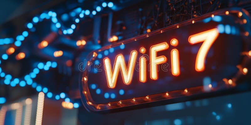 WiFi 7 Neon Sign Illuminating the Future of Wireless Connectivity with ...