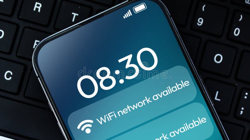Wifi Network Availability Notification on the Smartphone Screen with ...