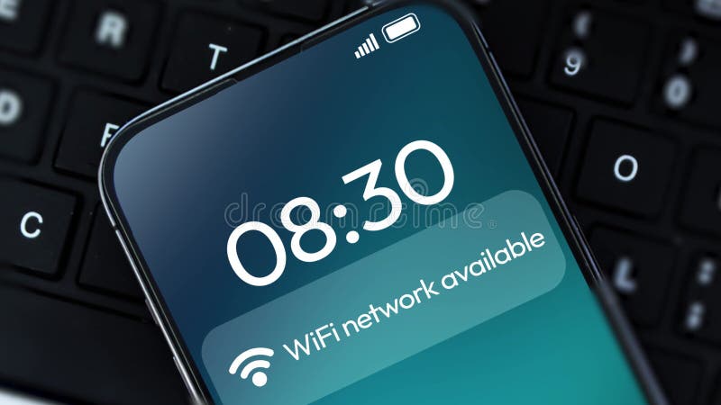 Wifi Network Availability Notification on the Smartphone Screen with ...