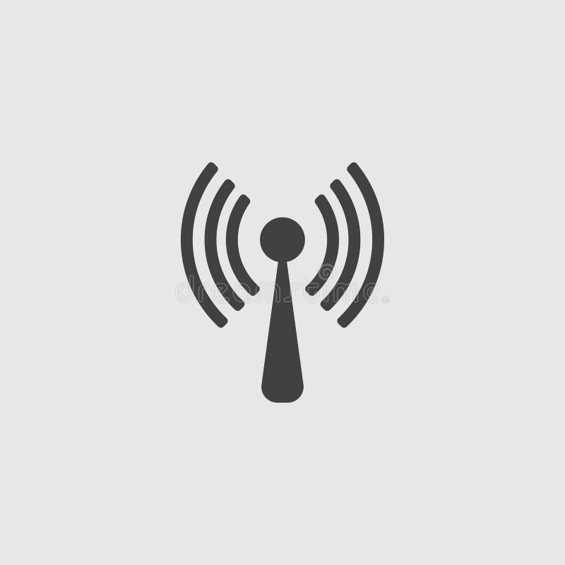 Wifi Network, Internet Zone Icon in a Flat Design Stock Illustration ...