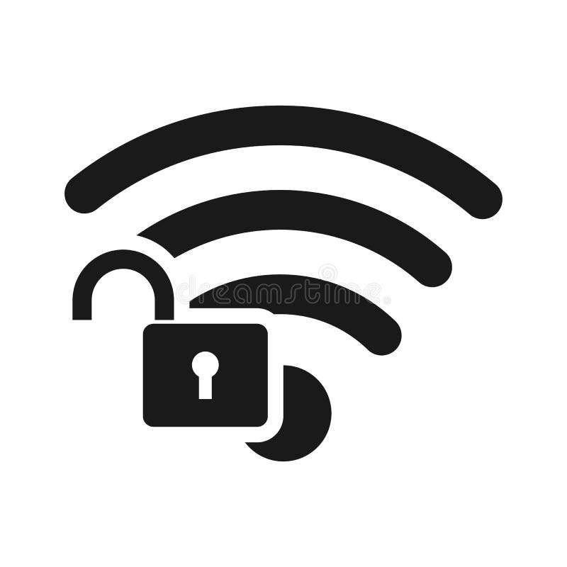 Wifi Open Flat Design. Icon Eps Stock Vector - Illustration of signal ...