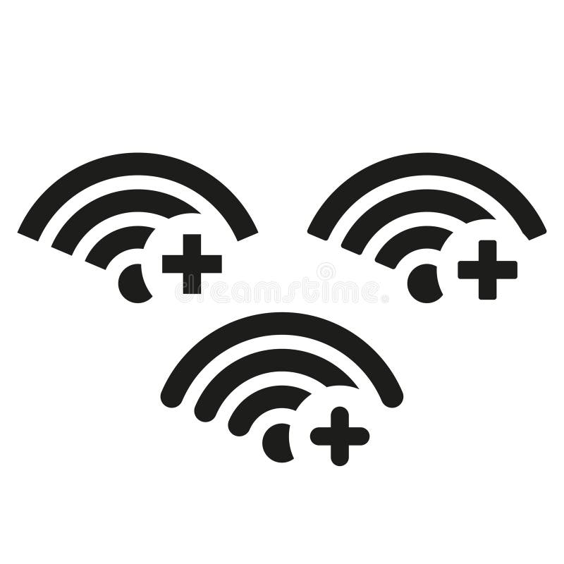 Wifi Plus Sign. Add Wi-fi Symbol. Wireless. Stock Vector - Illustration ...