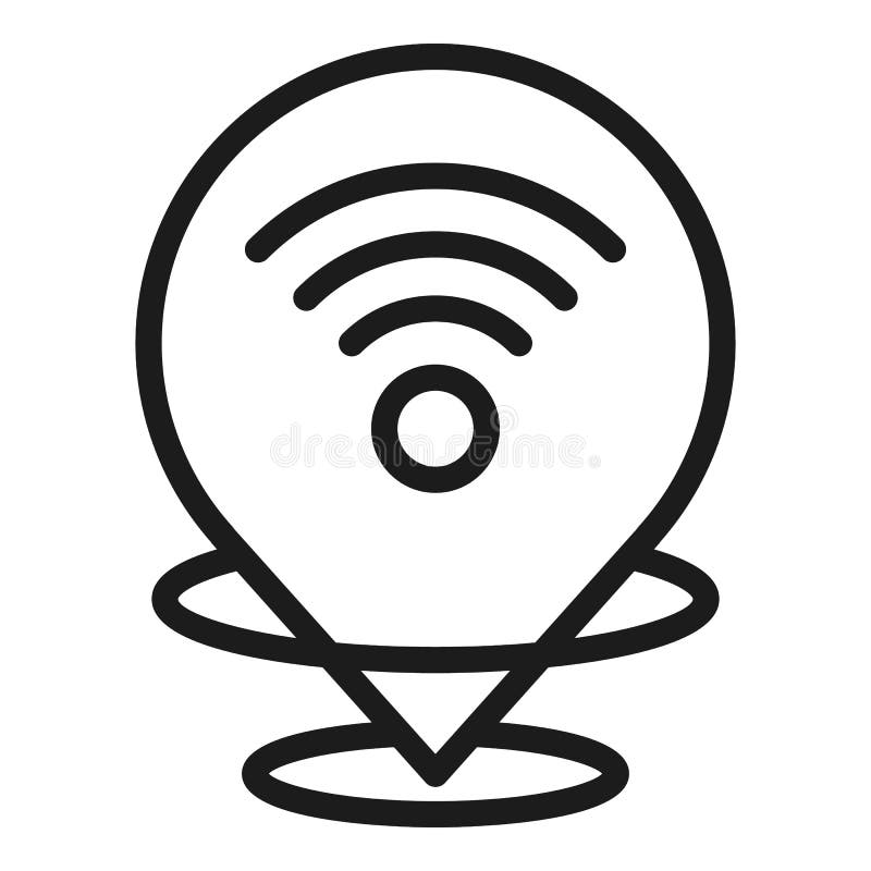 Red Wifi Point Icon on White Stock Vector - Illustration of ...