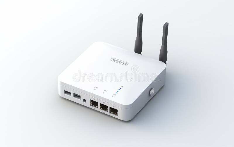WiFi Range Extender Against White Backdrop Stock Illustration ...