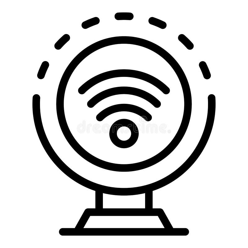 Wifi Remote Control Icon, Outline Style Stock Vector - Illustration of ...