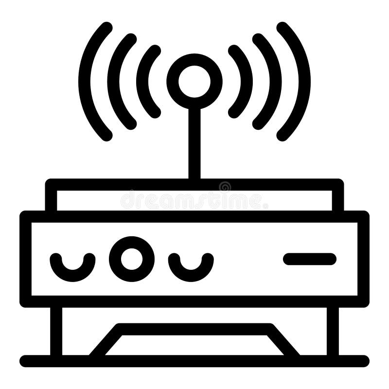 Wifi Remote Control Icon, Outline Style Stock Vector - Illustration of ...