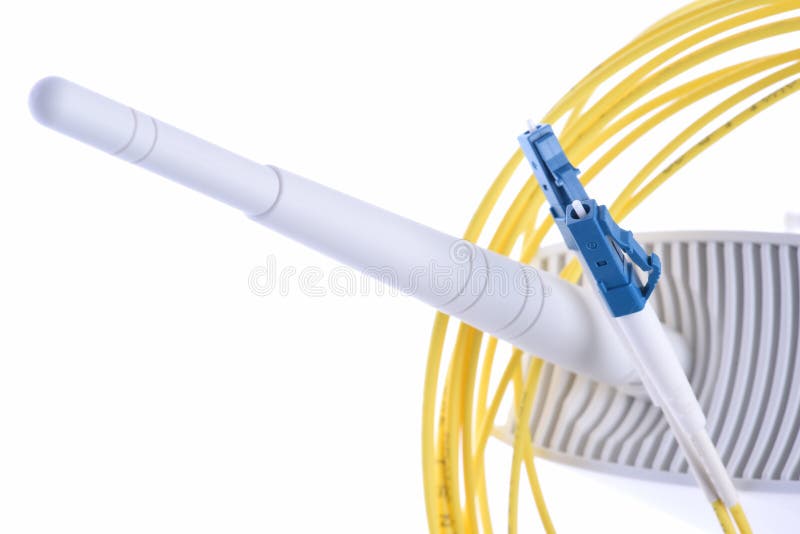Wifi Router and Cable in Computer Network Stock Image - Image of ...