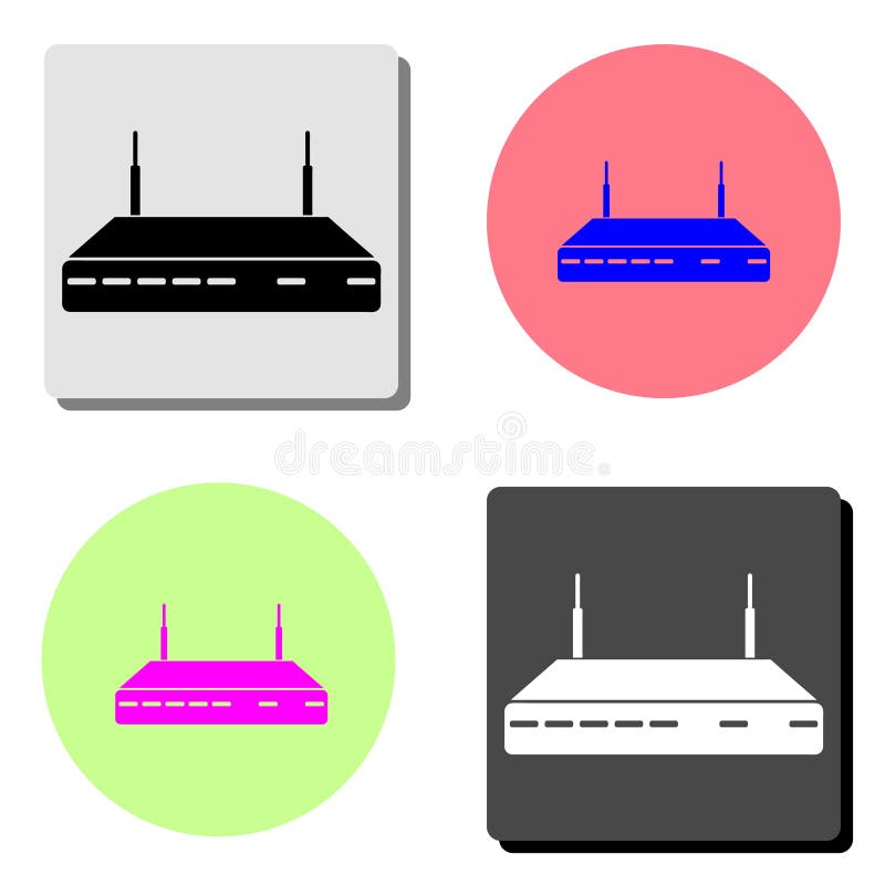 Wifi Router. Flat Vector Icon Stock Vector - Illustration of internet ...