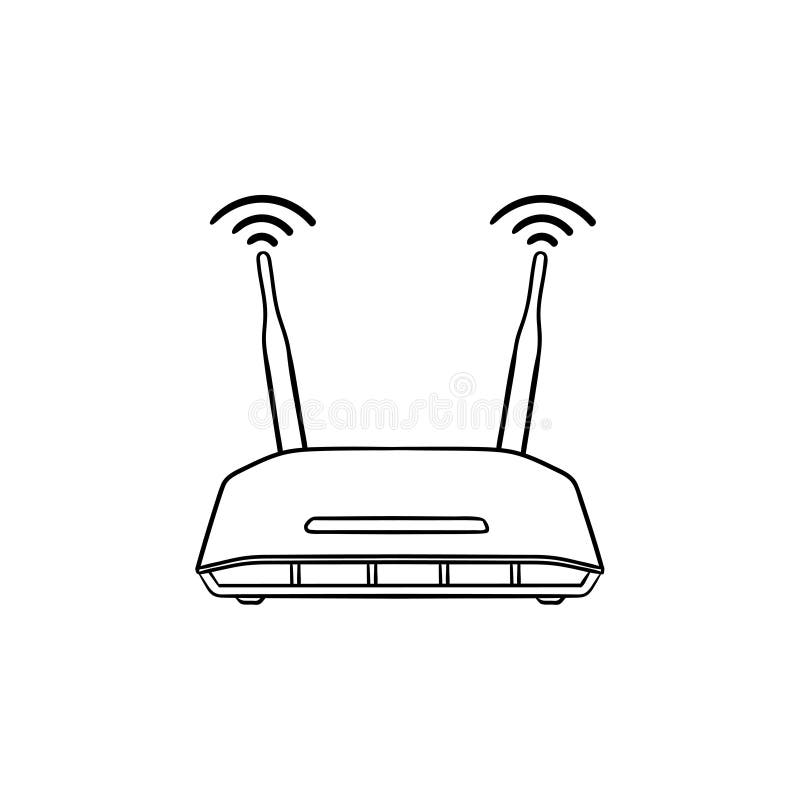 Wifi Router Hand Drawn Outline Doodle Icon. Stock Vector - Illustration ... Wifi Router Hand Drawn Outline Doodle Icon. Stock Vector - Illustration ...