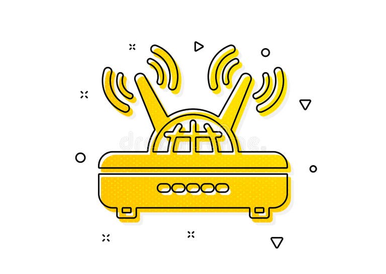 Wifi Router Icon. Computer Component Sign. Internet Symbol. Vector ...