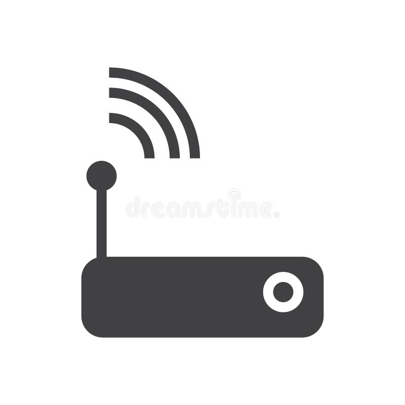WIFI Router Icon, Filled Flat Sign, Solid Glyph Pictogram Stock Vector ...