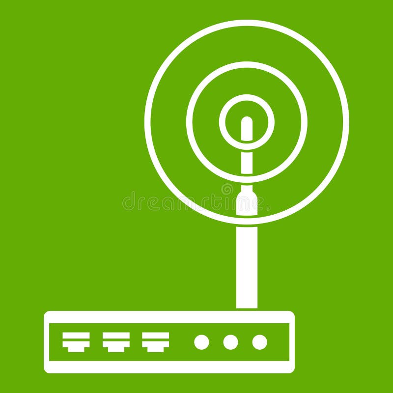 Wifi router icon white stock vector. Illustration of socket - 96412945
