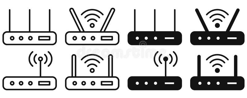 Wifi Router Icon. Internet Service Wireless Router. Modem with Wifi ...