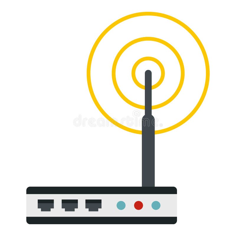 Wifi router icon white stock vector. Illustration of socket - 96412945