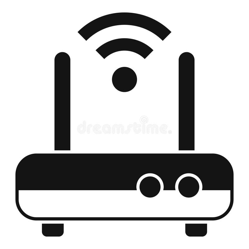 Wifi Router Icon Simple Vector. Storage Cloud Tech Stock Illustration ...