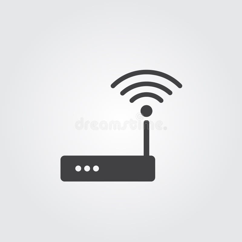 WIFI Router Line Icon, Outline Vector Sign, Linear Pictogram Isolated ...