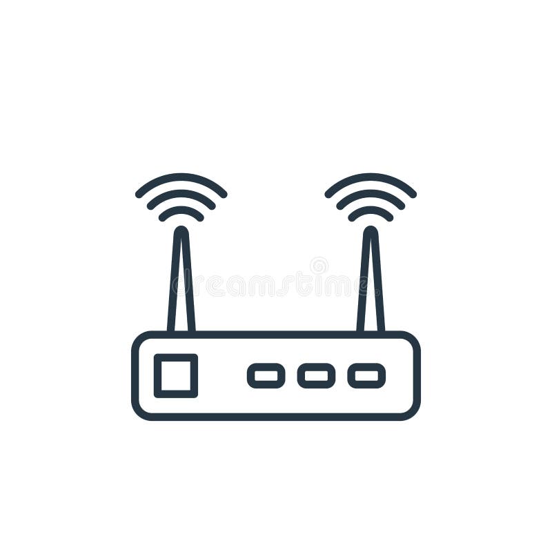 Wifi Router Icon Vector from Smarthome Concept. Thin Line Illustration ...