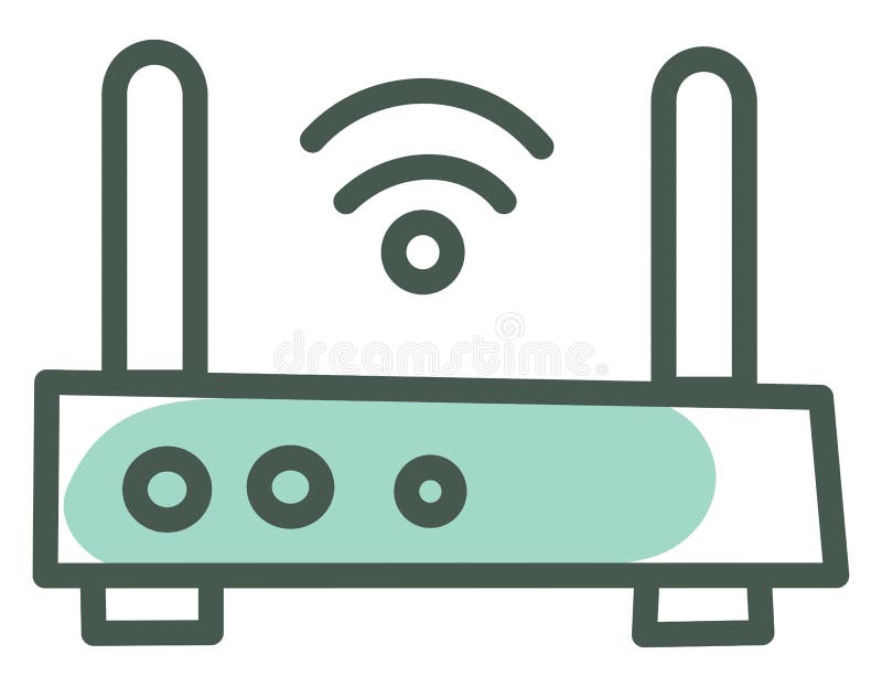 WIFI router, icon stock vector. Illustration of connect - 260370673