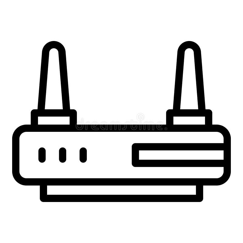 Wifi router icon white stock vector. Illustration of socket - 96412945