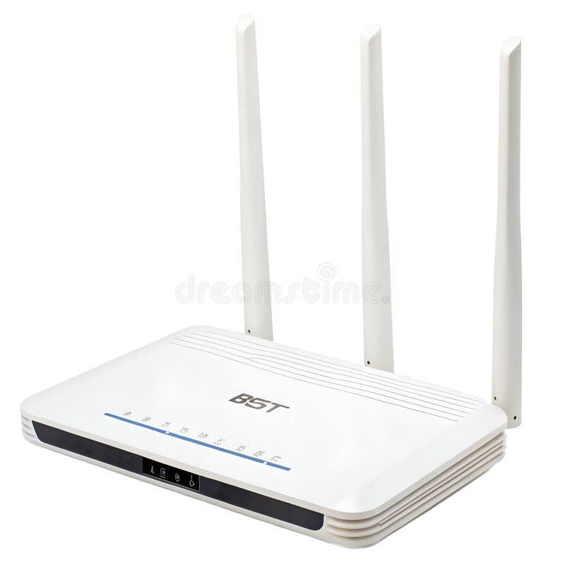WiFi Router Isolated on White Background Stock Illustration ...