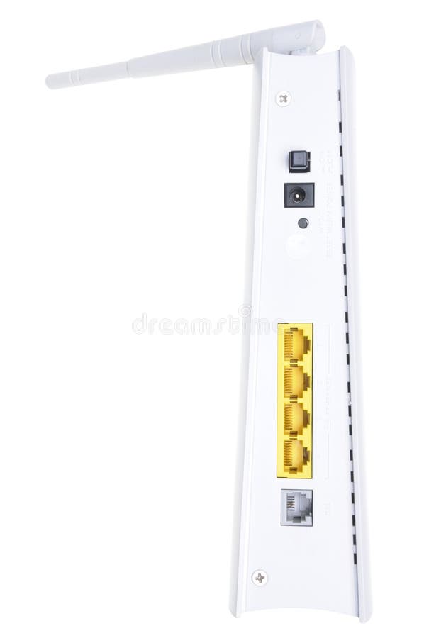Wifi Router and Cable in Computer Network Stock Photo - Image of ...