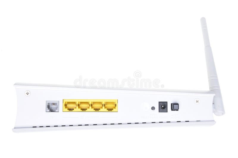 Wifi Router and Cable in Computer Network Stock Photo - Image of ...