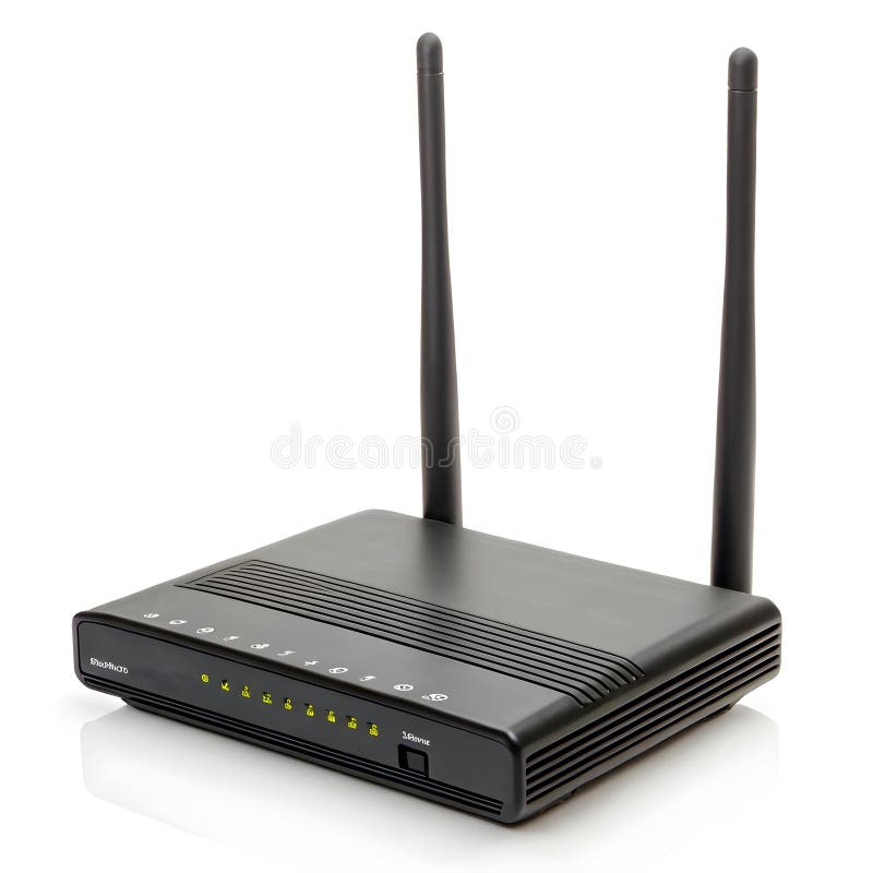 Wifi Router Internet Isolated on White Stock Illustration ...