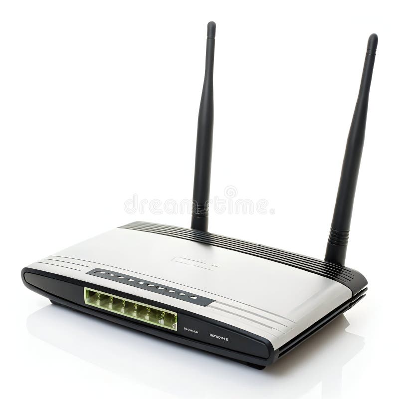 WiFi Router Isolated on White Background Stock Illustration ...