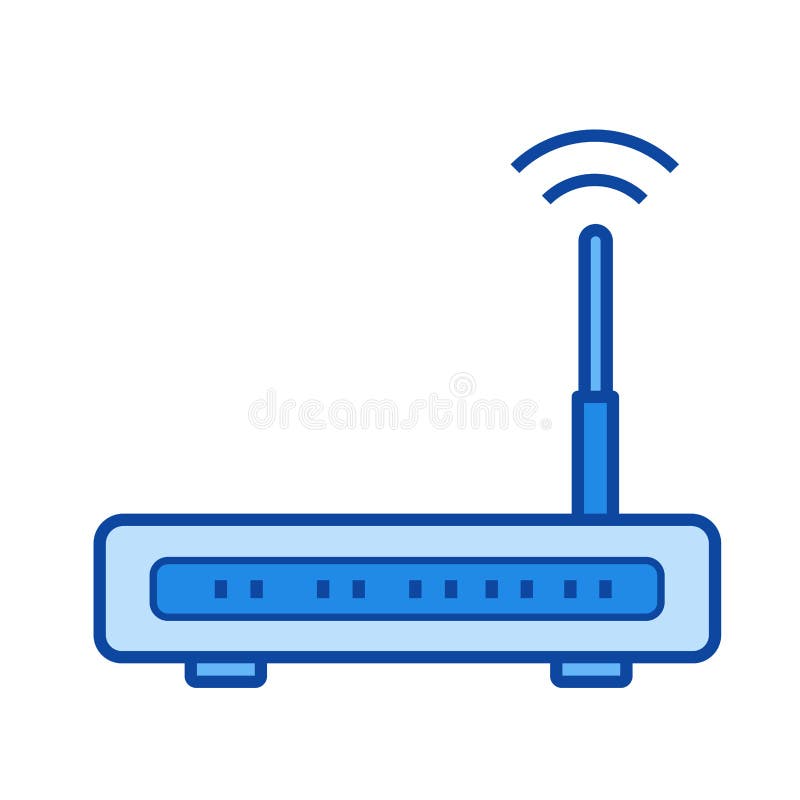Wifi Router Hand Drawn Outline Doodle Icon. Stock Vector - Illustration ...