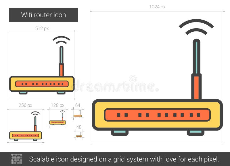 Wifi Router Hand Drawn Outline Doodle Icon. Stock Vector - Illustration ...