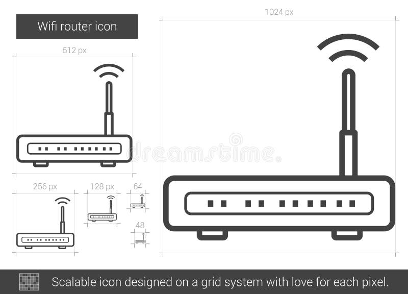 Wifi Router Hand Drawn Outline Doodle Icon. Stock Vector - Illustration ...