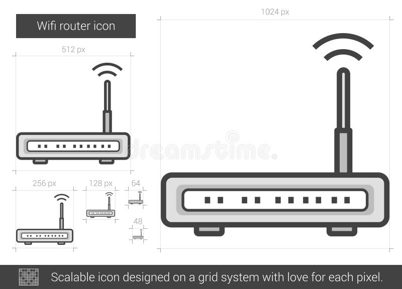 Wifi Router Hand Drawn Outline Doodle Icon. Stock Vector - Illustration ...