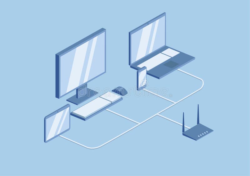Isometric Router Network Stock Illustrations – 2,556 Isometric Router ...
