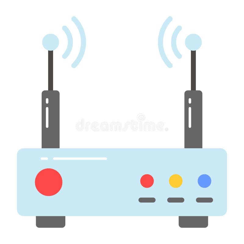 Wifi Router Vector Design, Editable Icon of Wireless Modem Stock Vector ...