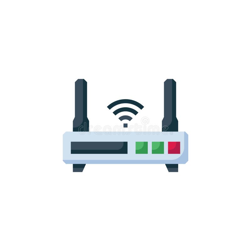 Wifi Router Vector Icon. Computer Component Icon Flat Style. Perfect ...